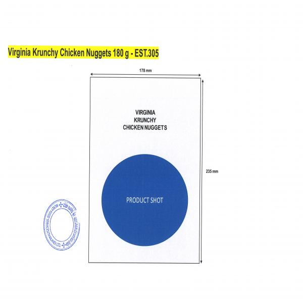 Virginia Krunchy Chicken Nuggets 180 g | สำนักงานคณะกรรมการกลางอิสลาม ...